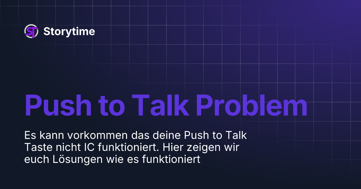 Push to Talk Problem | Storytime